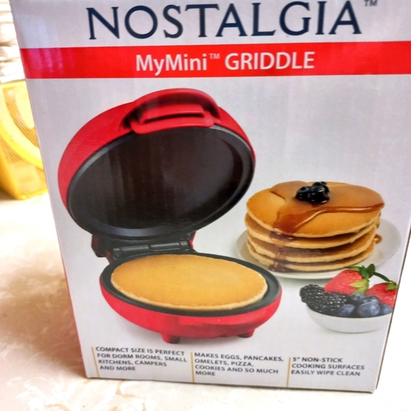 Nostalgia | Kitchen | Pancakes And Waffle Mini Maker Red Color Never ...